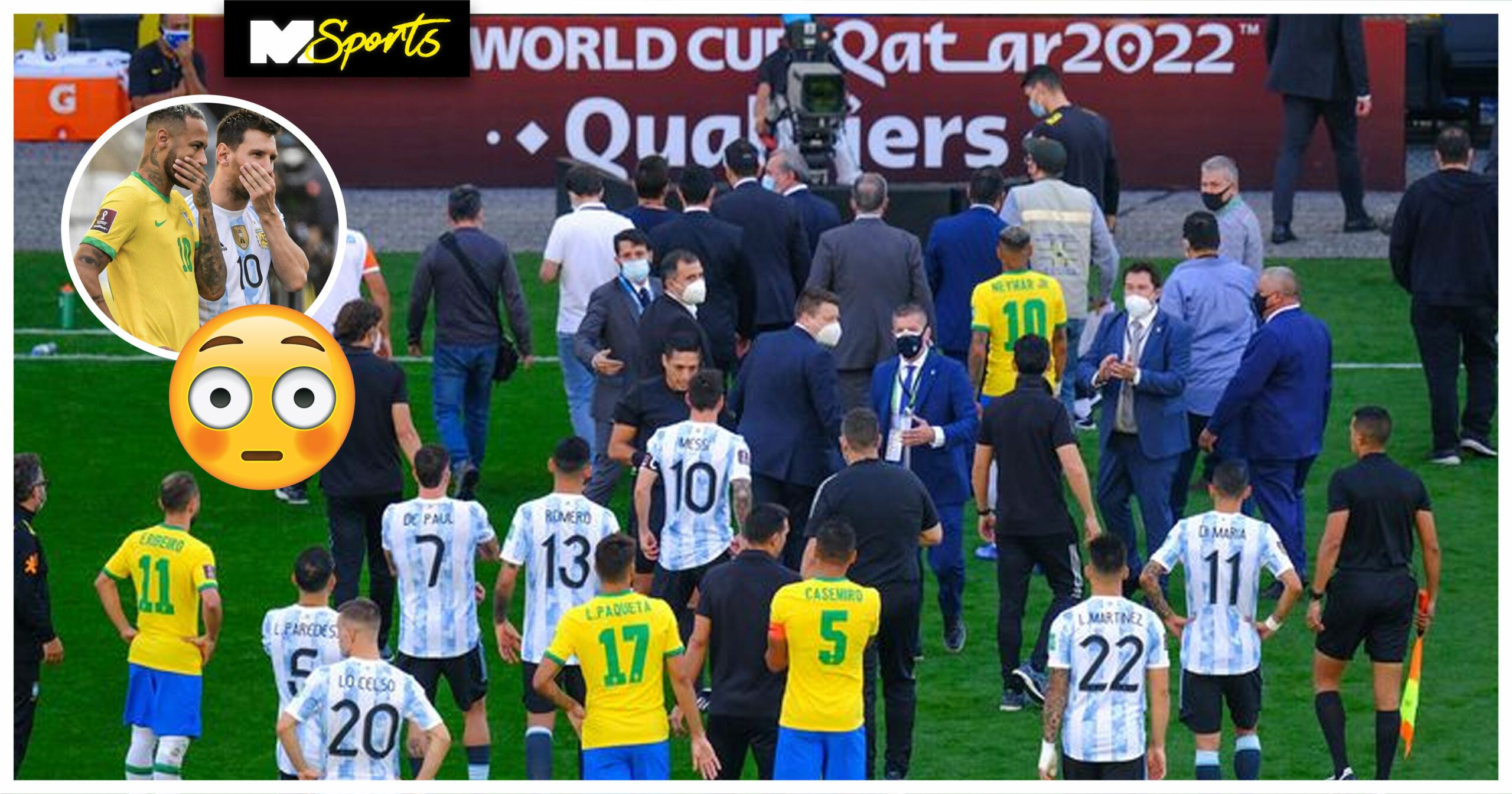 Watch: Brazil vs Argentina gets suspended by authorities du…