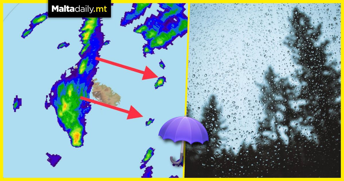 Rain showers cover the Maltese Islands as temperatures begi…