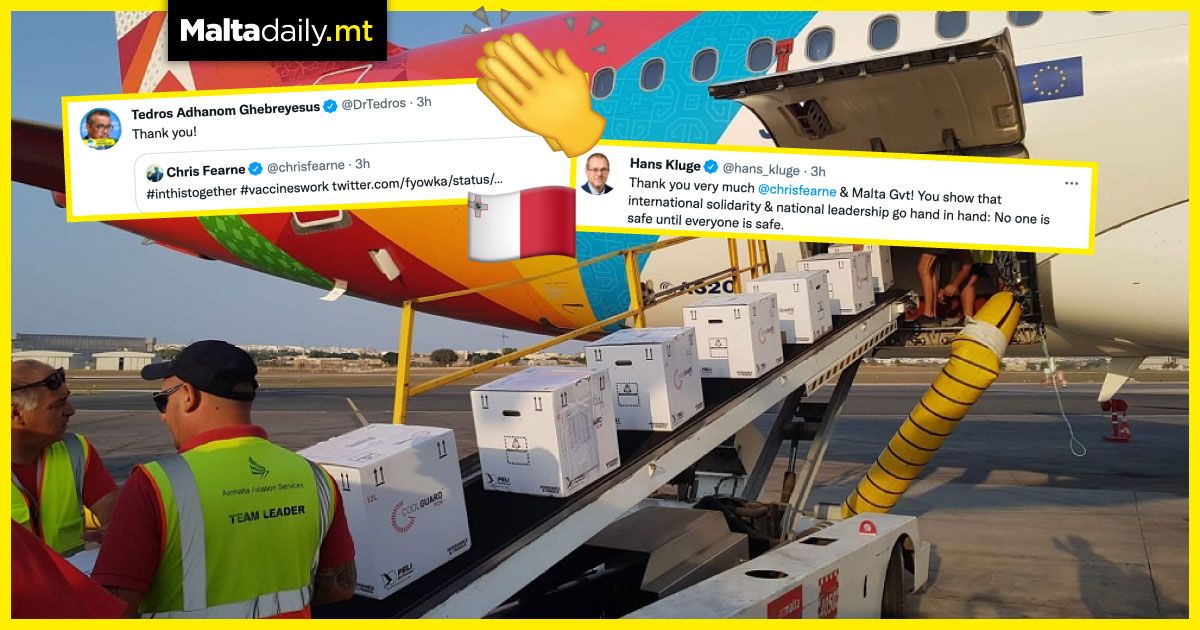 Malta receives praise from WHO top brass after donating vac…