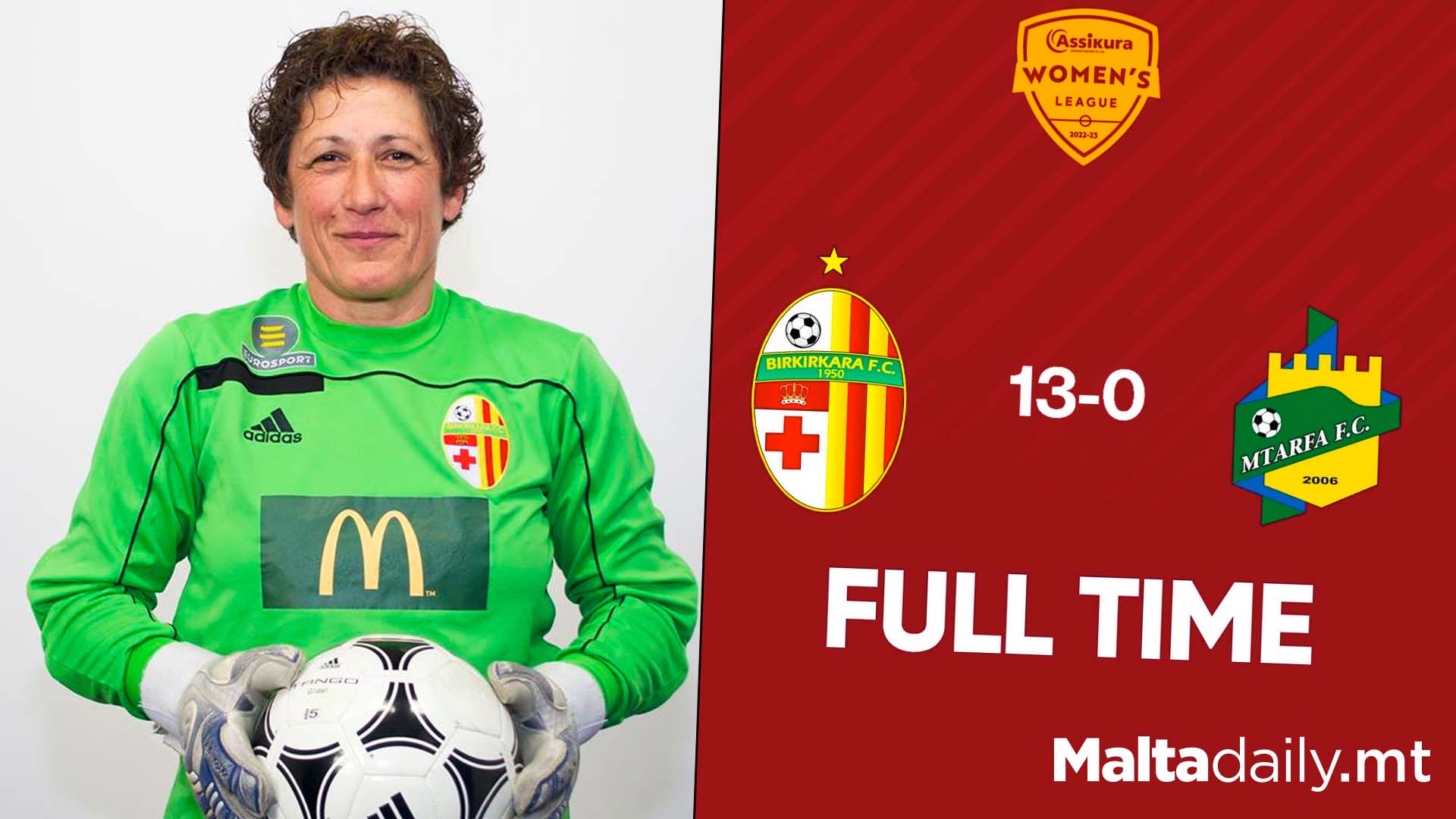 63 Year Old Goalkeeper Returns For Birkirkara Women’s Match