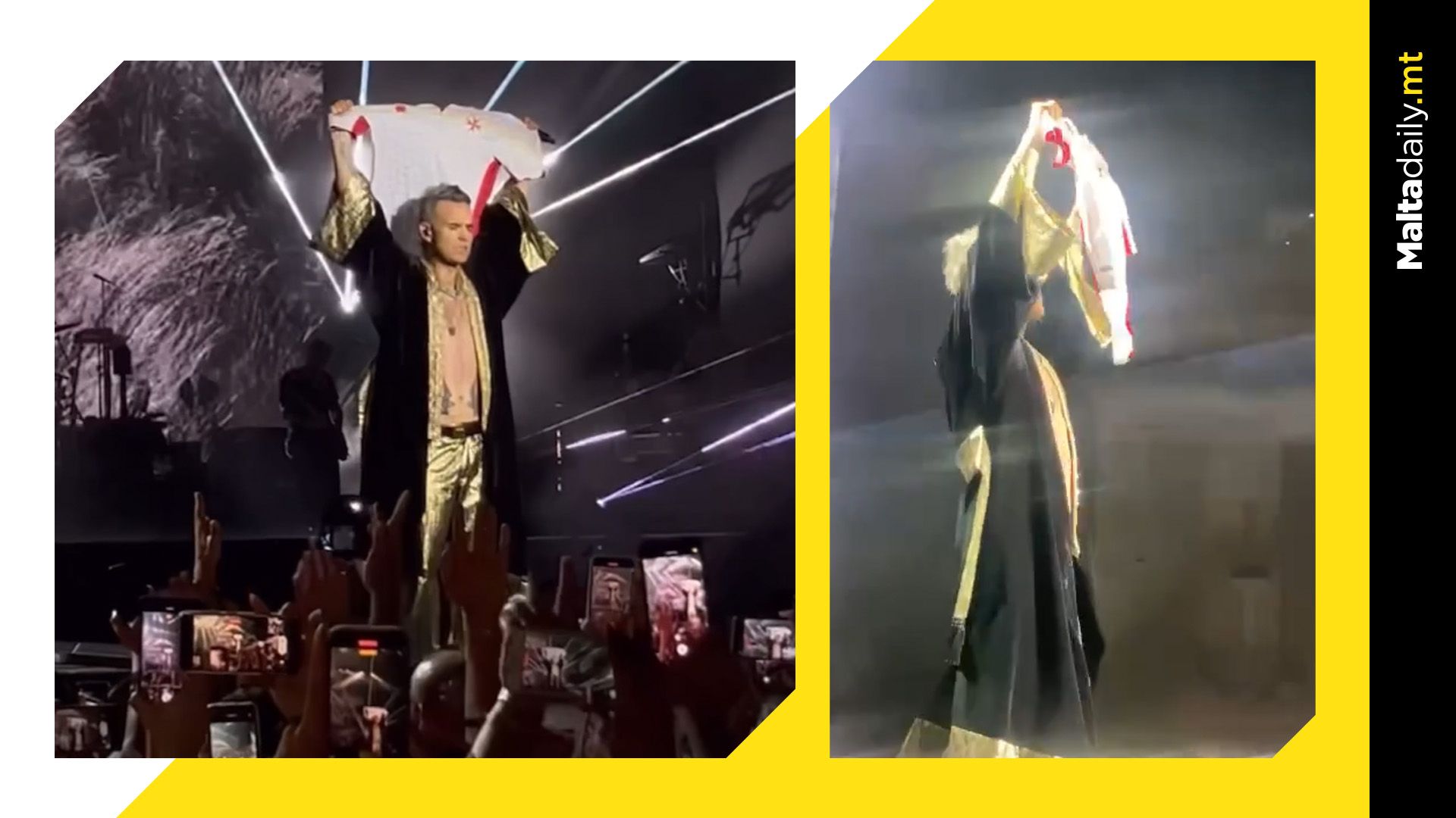 Crowd Goes Wild as Robbie Williams is Gifted Malta National…