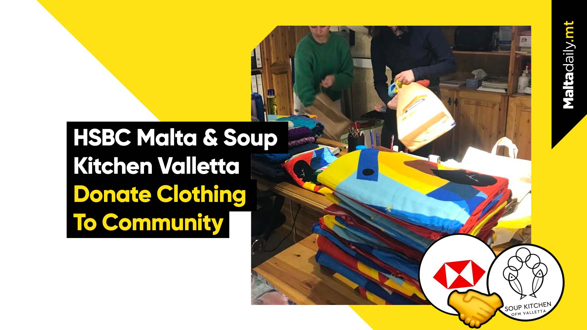 HSBC Malta & Soup Kitchen Valletta Donate Clothing To Commu…