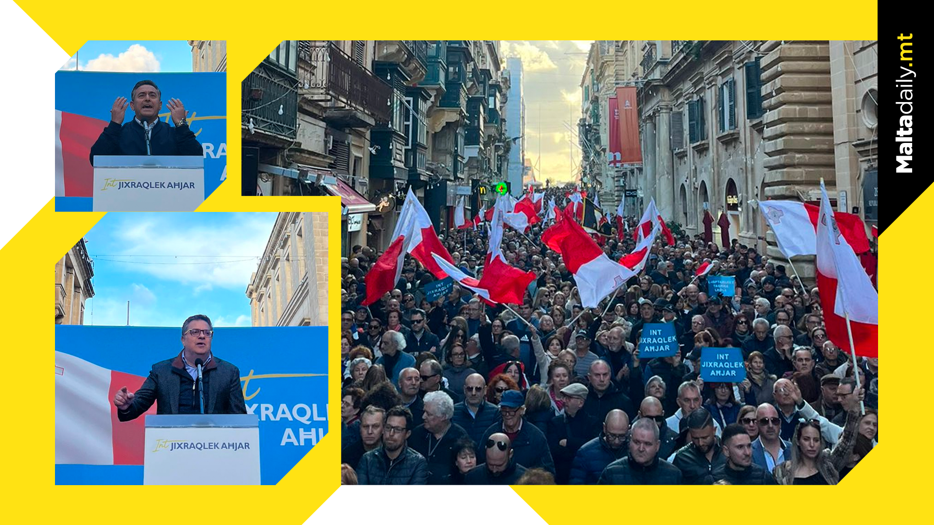 Protest by Nationalist Party with theme ‘You deserve better…