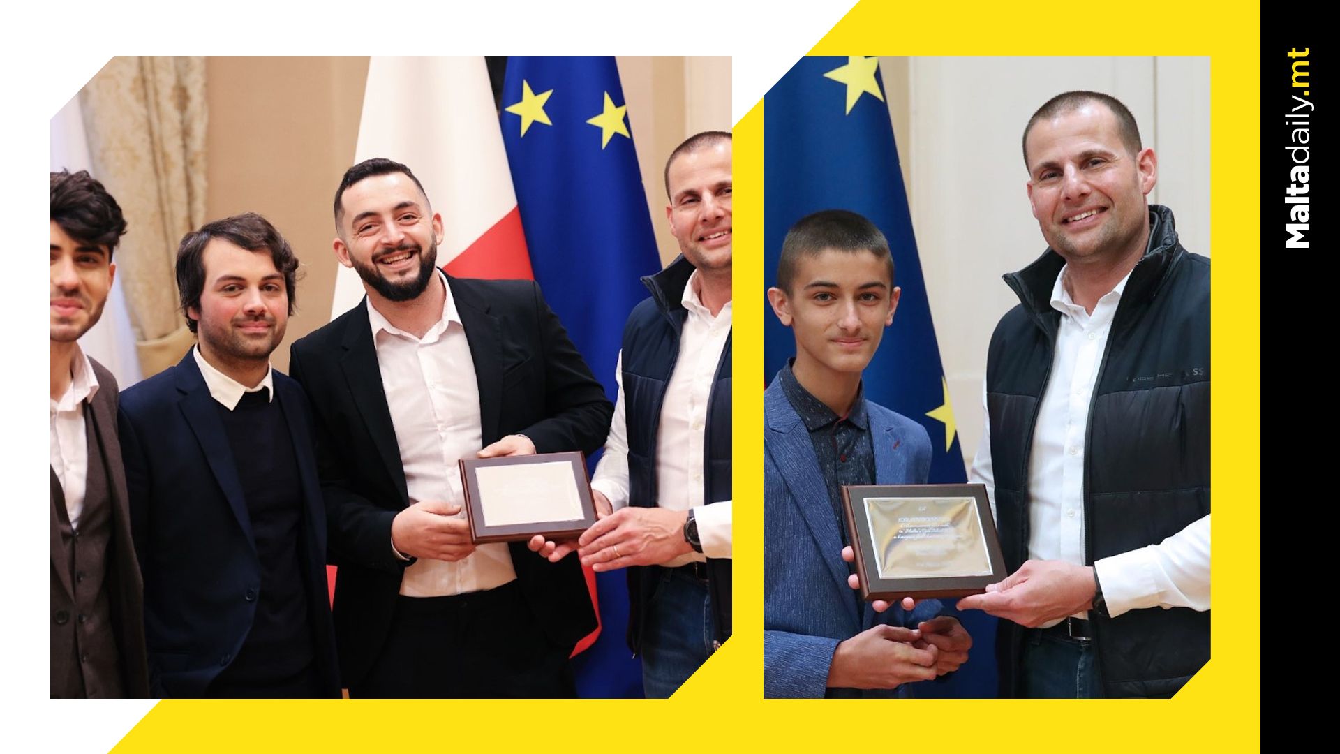 Robert Abela meets Malta Eurovision Song winners The Busker…