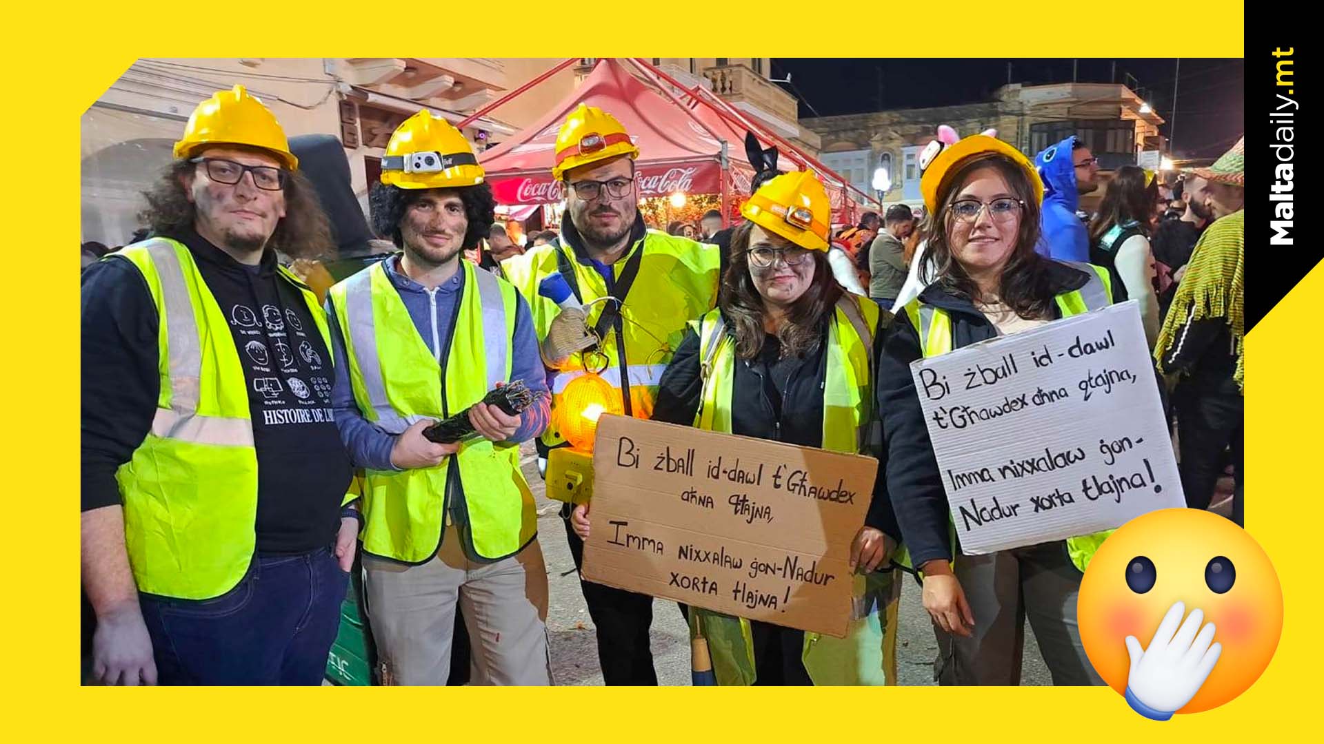 Maltese carnival goers dress up as contractor who caused Go…